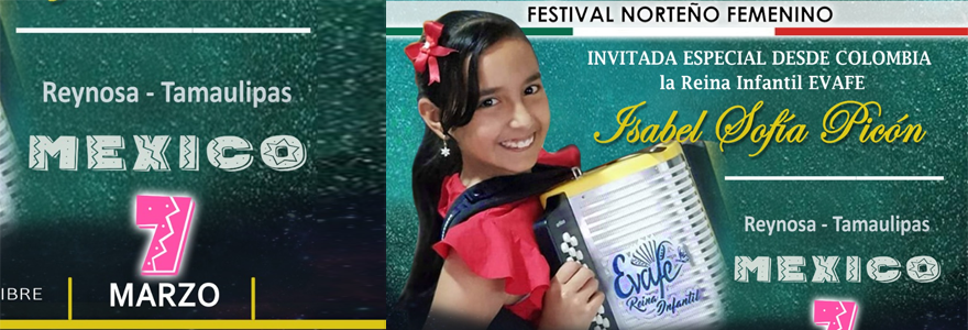 ISABEL SOFÍA PICÓN: Invitada a México con su Acordeón – portalvallenato.net